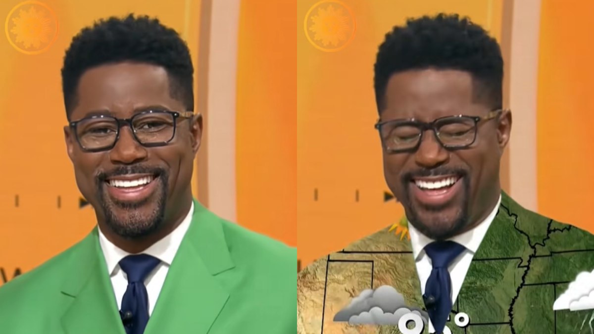 Paletó verde de Nate Burleson vira meme ao vivo no CBS Mornings - Tá na ...
